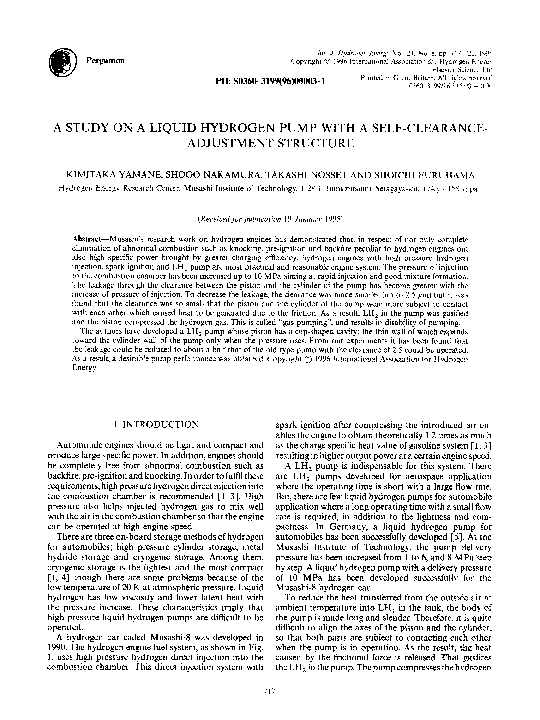 (PDF) A study on a liquid hydrogen pump with a self-clearance ...