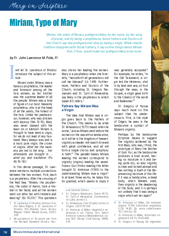 (PDF) Miriam, Type of Mary