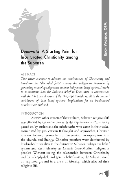 (PDF) Dumiwata: A Starting Point for Inculturated Christianity among ...