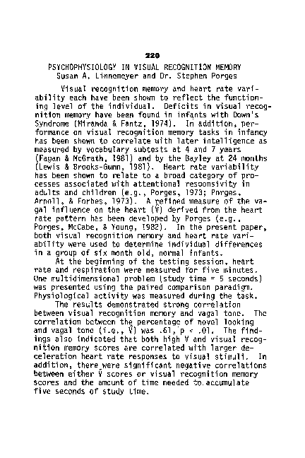(PDF) Psychophysiology in visual recognition memory