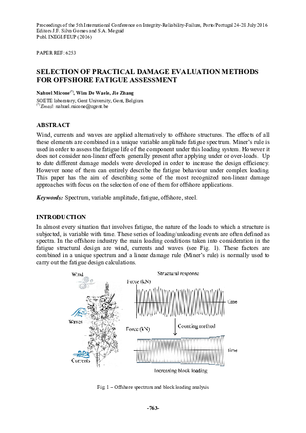 (PDF) Selection of practical damage evaluation methods for offshore ...