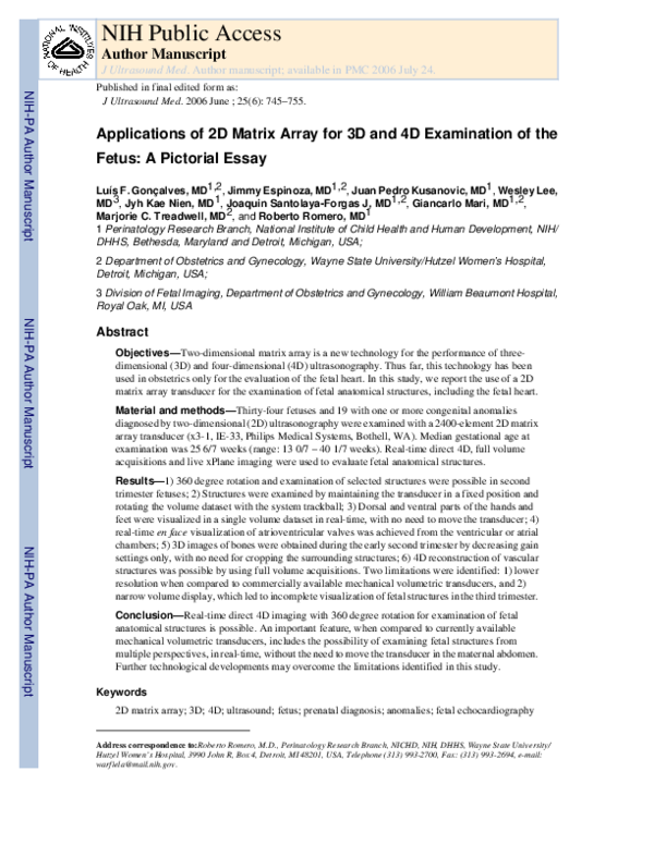 (PDF) Applications of 2-Dimensional Matrix Array for 3- and 4 ...