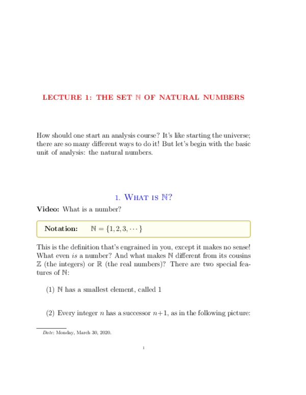 (PDF) On the set of natural numbers