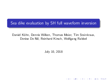 (PDF) Sea Dike Evaluation by SH Full Waveform Inversion