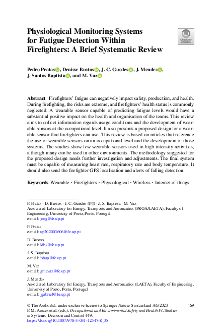 (PDF) Physiological Monitoring Systems for Fatigue Detection Within ...