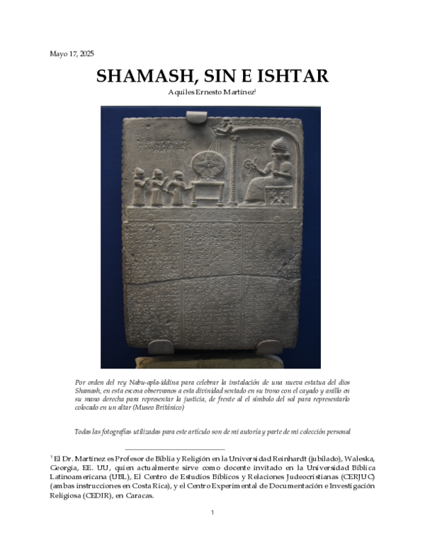 (PDF) ESTAMPAS BÍBLICAS - Shamash, Sin e Ishtar