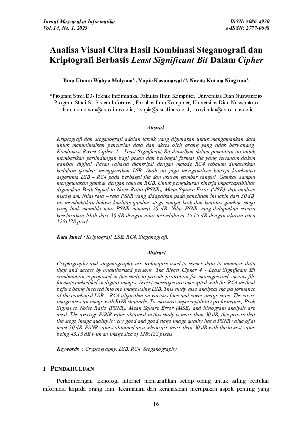 (PDF) Analisa Visual Citra Hasil Kombinasi Steganografi dan Kriptografi ...