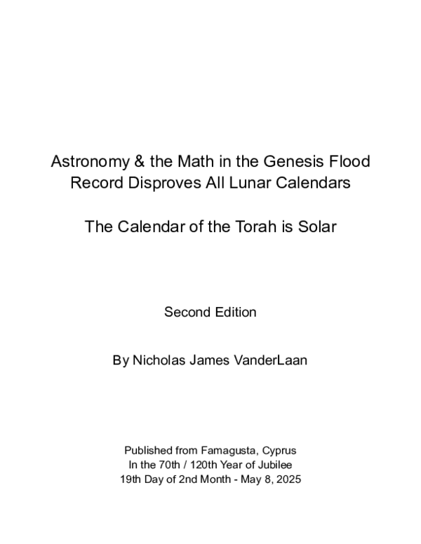 (PDF) Astronomy & the Math in the Genesis Flood Record Disproves All ...