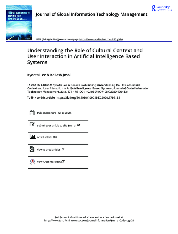 (PDF) Understanding the Role of Cultural Context and User Interaction ...