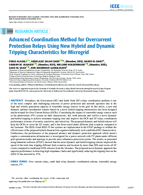 (PDF) Advanced Coordination Method for Overcurrent Protection Relays Using New Hybrid and ...