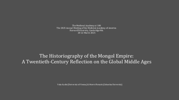 (PDF) ‘The historiography of the Mongol empire: A twentieth-century ...