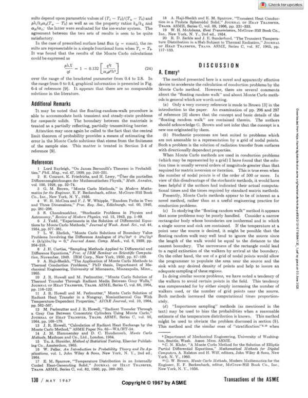 (PDF) Discussion: “The Solution of Heat Conduction Problems by ...