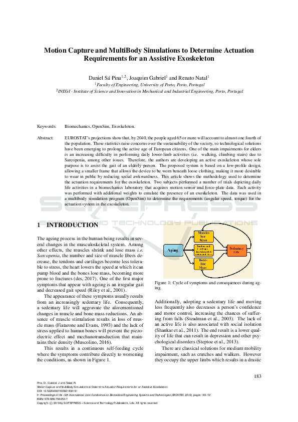 (PDF) Motion Capture and MultiBody Simulations to Determine Actuation ...