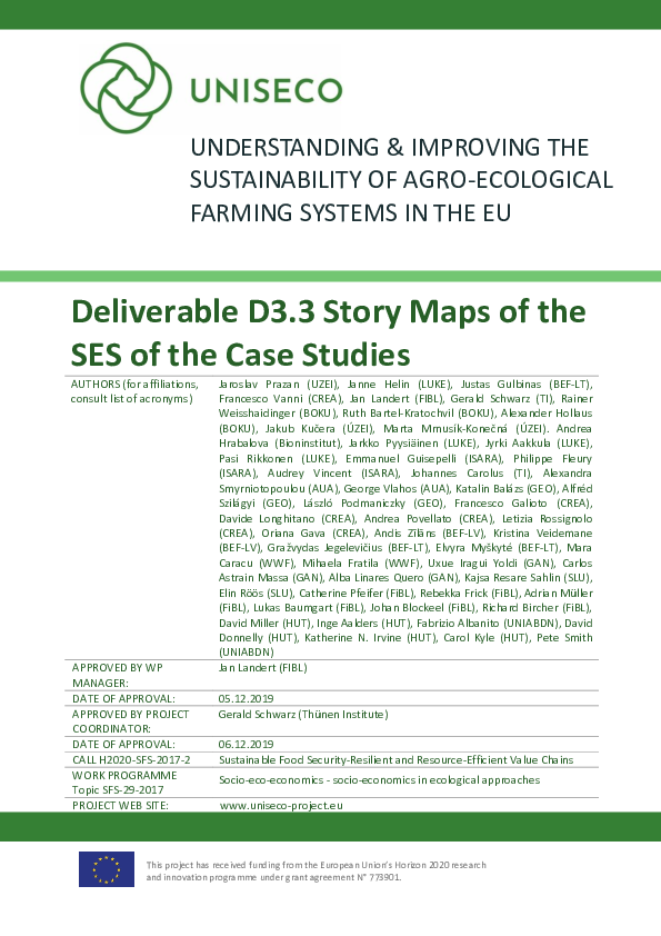 (PDF) Story Maps of the Social-Ecological Systems of the Case Studies