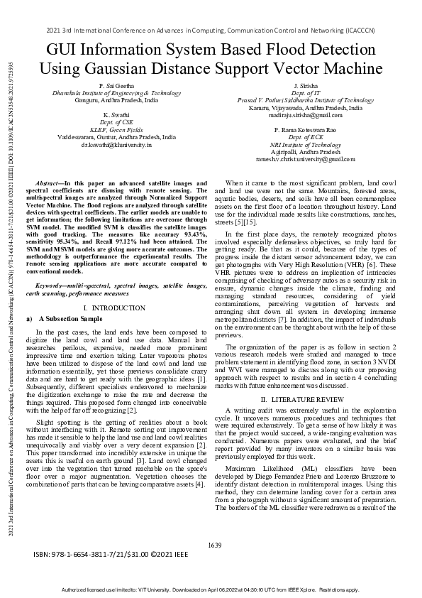 (PDF) GUI Information System Based Flood Detection Using Gaussian ...