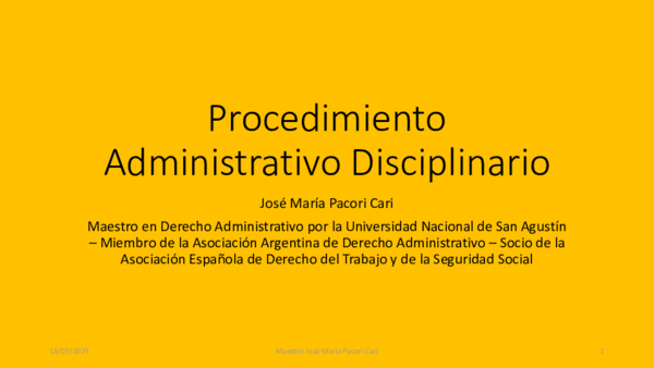 (PDF) PROCEDIMIENTO ADMINISTRATIVO DISCIPLINARIO - CONGRESO - JOSÉ MARÍA PACORI CARI