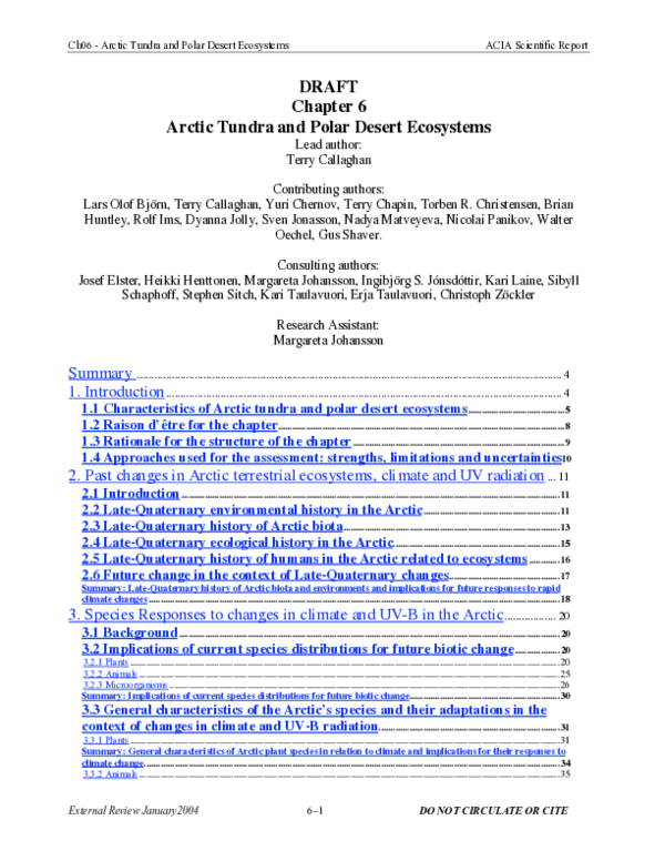 (PDF) Arctic tundra and polar desert ecosystems