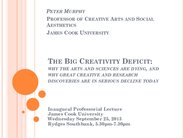 (PDF) The Great Creativity Decline: Why The Arts and Sciences are Dying ...