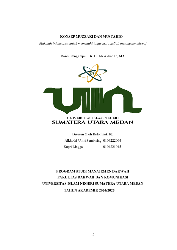 (PDF) KONSEP MUZZAKI DAN MUSTAHIQ Makalah ini disusun untuk memenuhi tugas mata kuliah manajemen ...