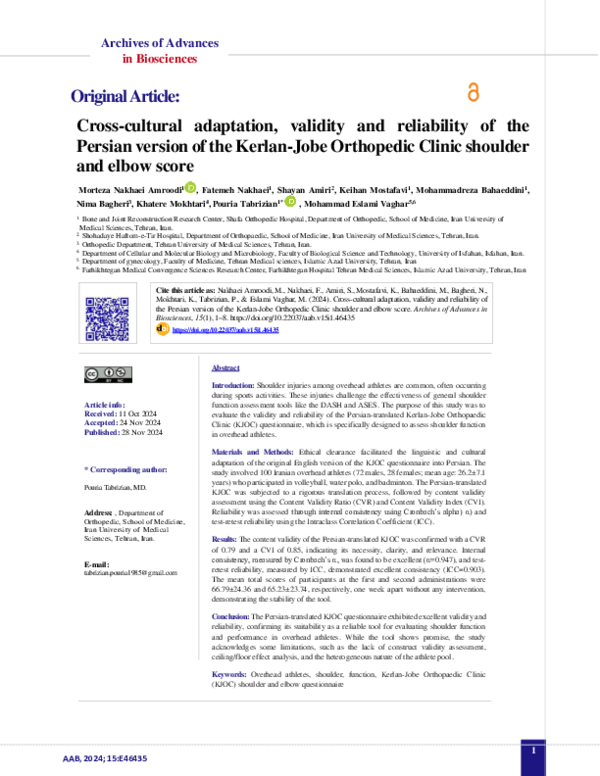 (PDF) Original Article: Cross-cultural adaptation, validity and ...