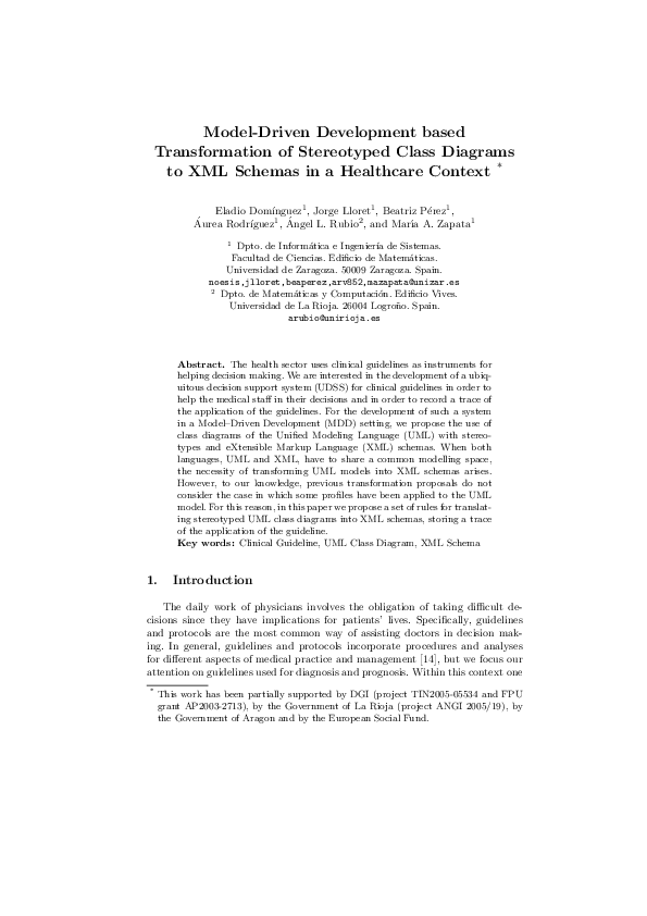 (PDF) Model-Driven Development Based Transformation of Stereotyped Class Diagrams to XML Schemas ...