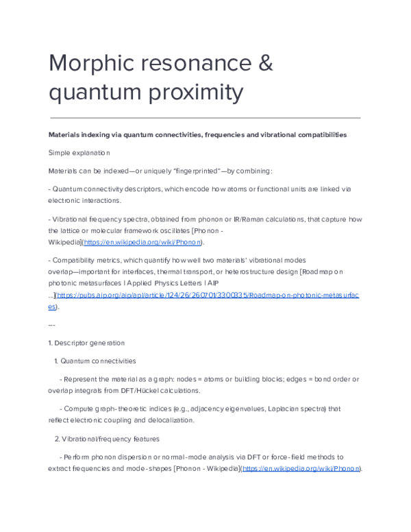 (PDF) Morphic resonance & quantum proximity