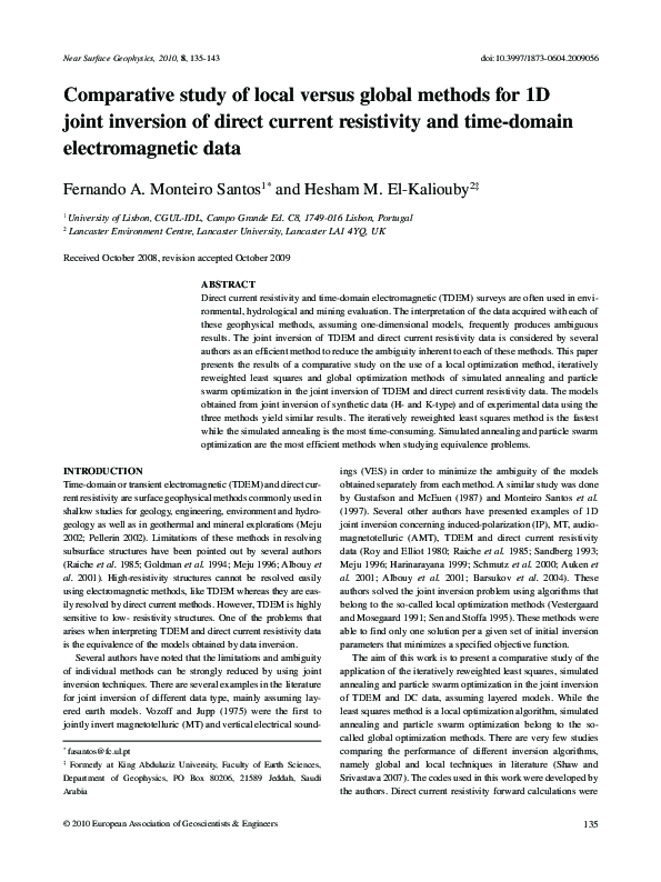(PDF) Comparative study of local versus global methods for 1D joint ...