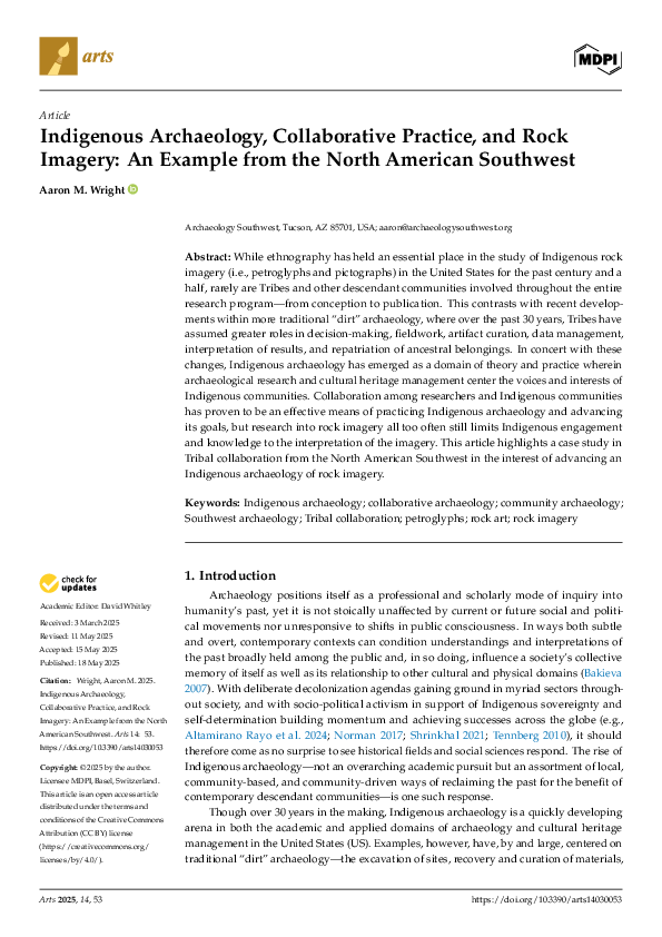 (PDF) Indigenous Archaeology, Collaborative Practice, and Rock Imagery ...