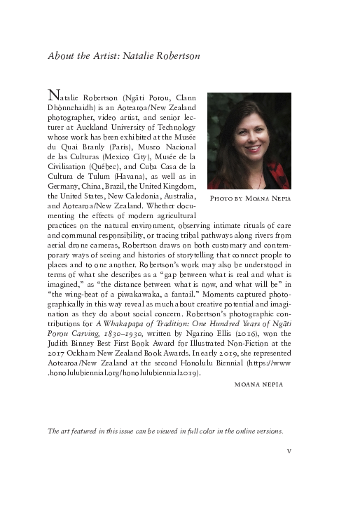 (PDF) About the Artist: Natalie Robertson