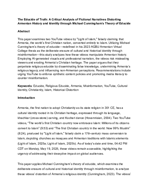 (PDF) The Educide of Truth: A Critical Analysis of Fictional Narratives ...