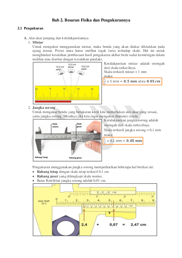 (PDF) Besaran Fisika dan Pengukurannya
