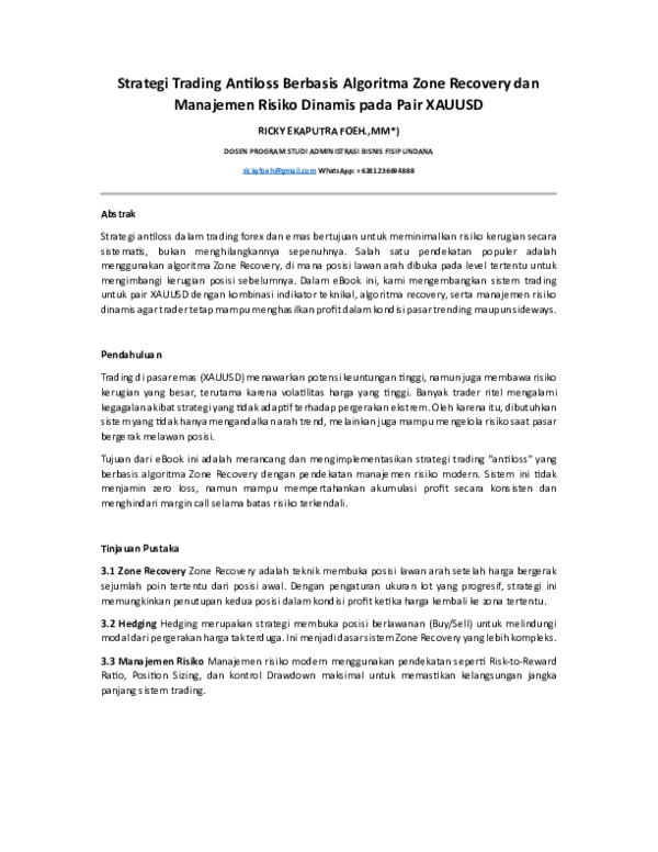 (PDF) Strategi Trading An loss Berbasis Algoritma Zone Recovery dan ...