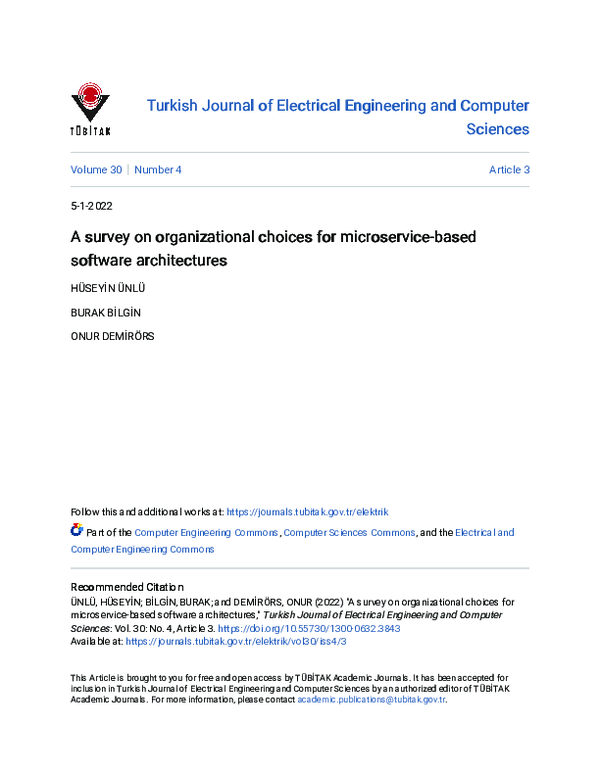 (PDF) A survey on organizational choices for microservice-based software architectures