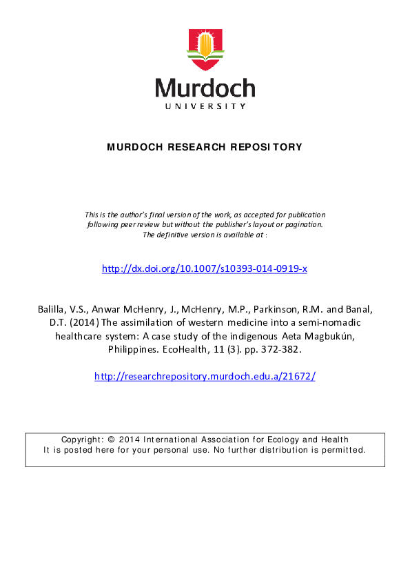 (PDF) The Assimilation of Western Medicine into a Semi-nomadic Healthcare System: A Case Study ...