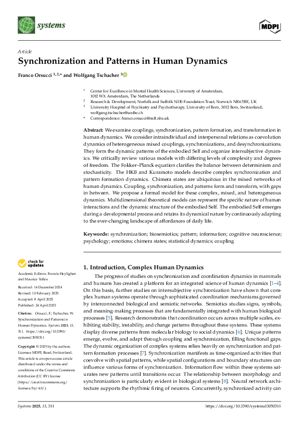 (PDF) Synchronization and Patterns in Human Dynamics