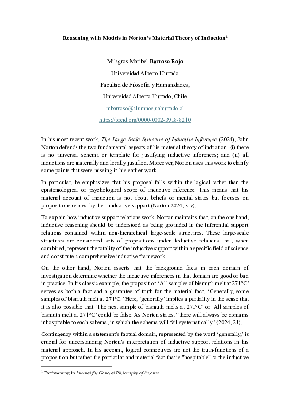 (PDF) Reasoning with Models in Norton’s Material Theory of Induction