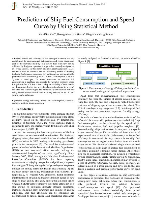 (PDF) Prediction of Ship Fuel Consumption and Speed Curve by Using ...