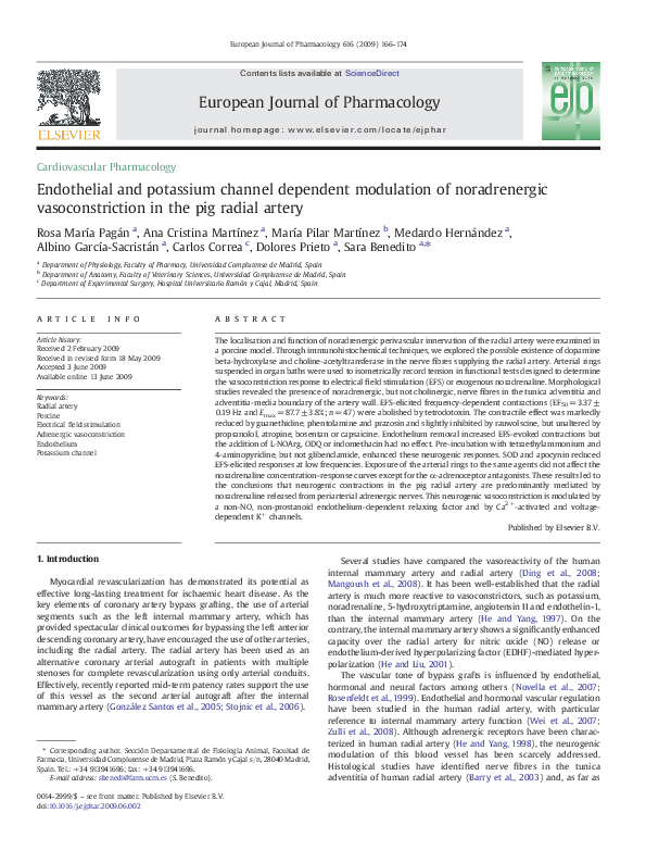 (PDF) Endothelial and potassium channel dependent modulation of ...