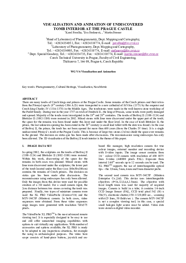 (PDF) Visualisation and Animation of Undiscovered Tomb Interior at the ...