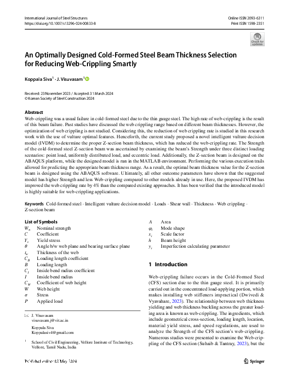 (PDF) An Optimally Designed Cold-Formed Steel Beam Thickness Selection ...