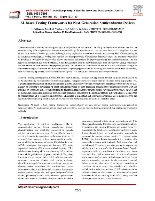 (PDF) View of AI Based Testing Frameworks for Next Generation ...