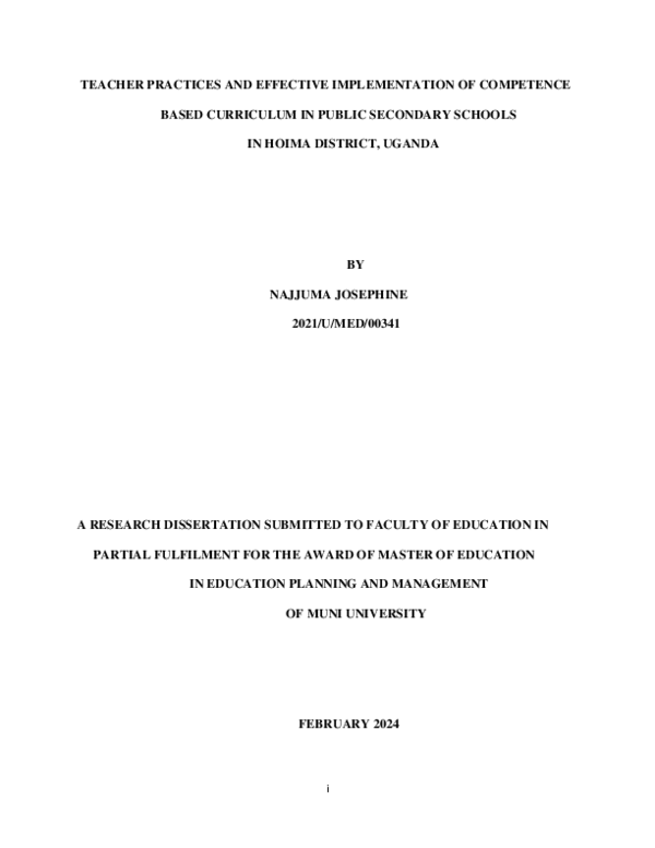 (PDF) TEACHER PRACTICES AND EFFECTIVE IMPLEMENTATION OF COMPETENCE ...