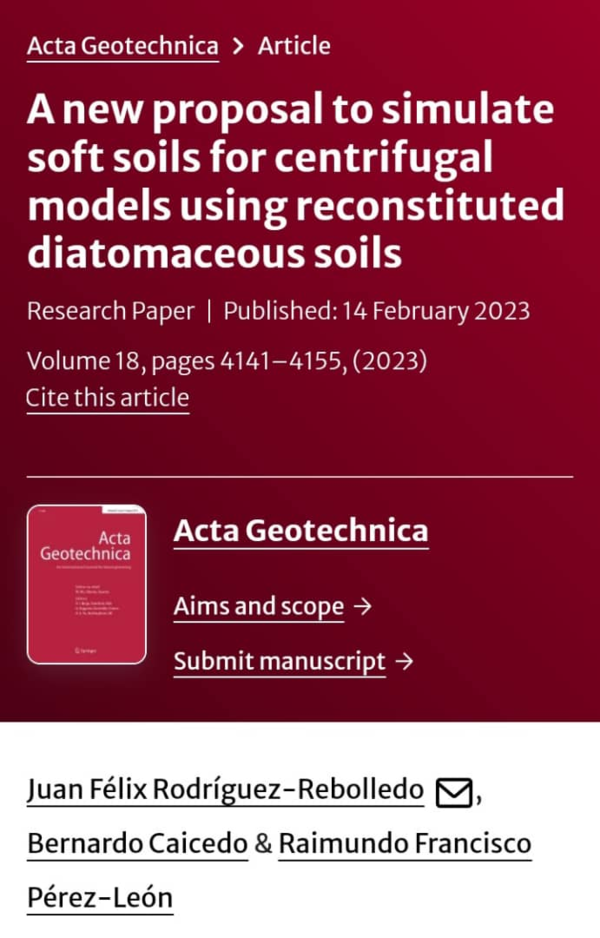 (PDF) A new proposal to simulate soft soils for centrifugal models ...
