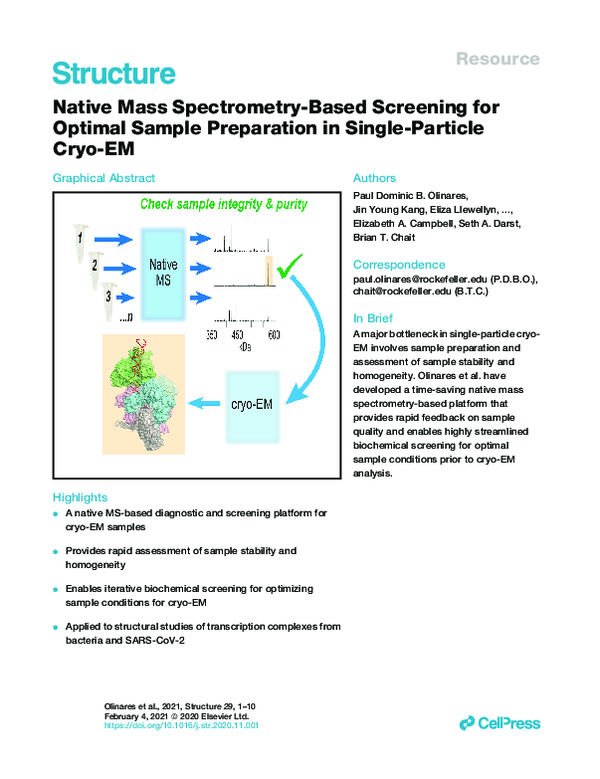 (PDF) Native Mass Spectrometry-Based Screening for Optimal Sample ...