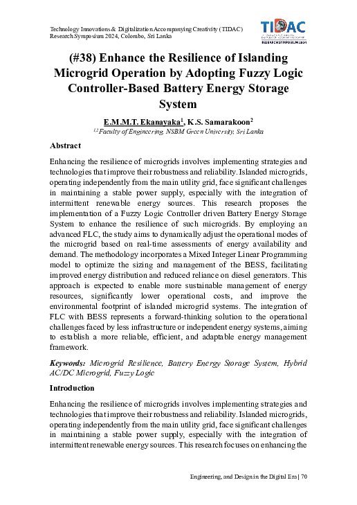 (PDF) Enhance the Resilience of Islanding Microgrid Operation by Adopting Fuzzy Logic Controller ...