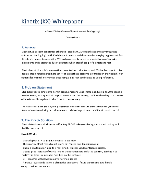 (PDF) Kinetix Whitepaper