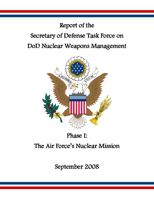 (PDF) Report of the Secretary of Defense Task Force on DoD Nuclear ...