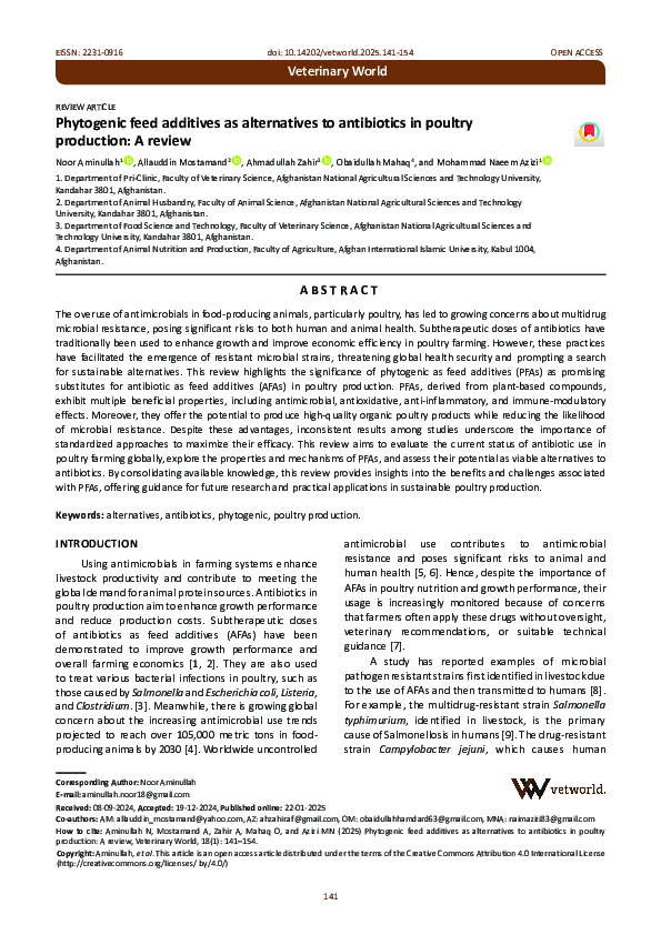 (PDF) Phytogenic feed additives as alternatives to antibiotics in ...