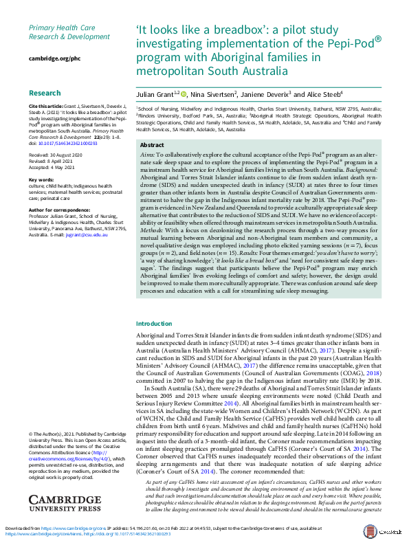 (PDF) ‘It looks like a breadbox’: a pilot study investigating ...