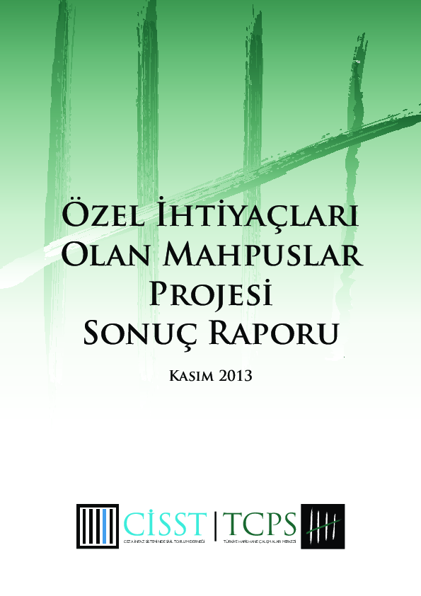 (PDF) Mustafa Eren Ozel Ihtiyaclari Olan Mahpuslar Projesi Raporu